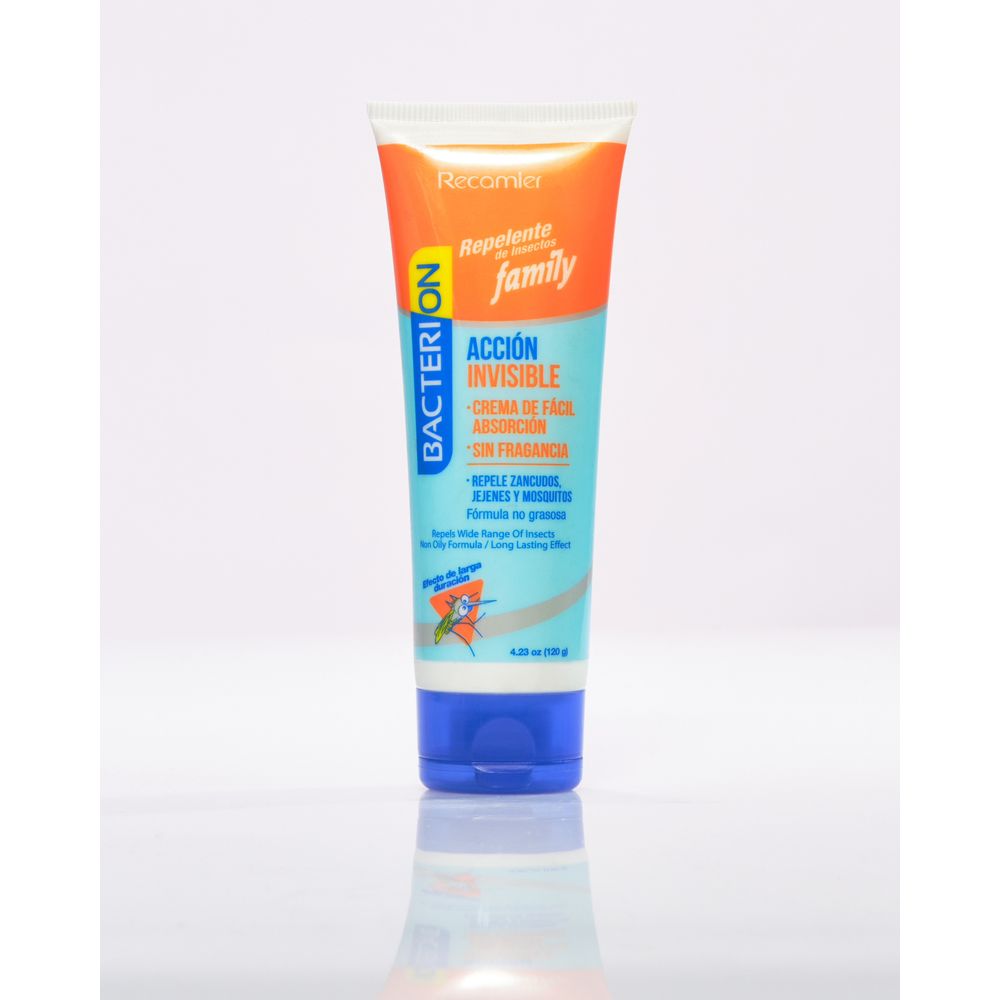 Repelente de Insectos Family Crema Bacterion Fco. 120 g - recamierco